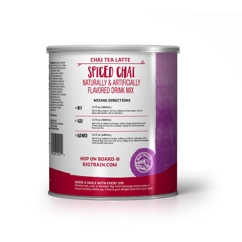 Big Train Spiced Chai Tea Latte Beverage Mix - Can